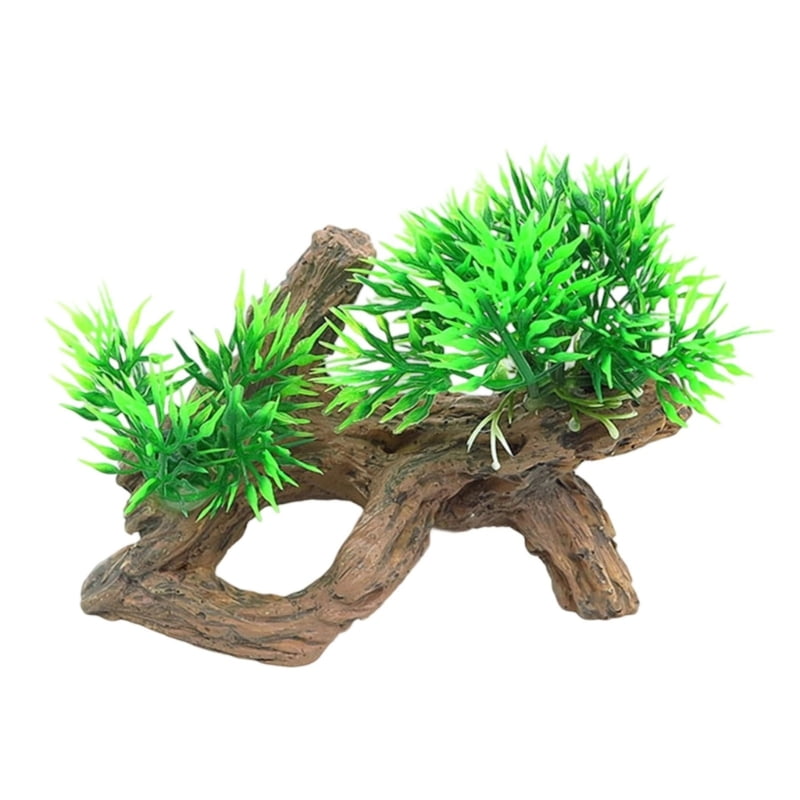 lanema Resin Tree Root Ornament Water Grass Figurine for Aquascaping ...
