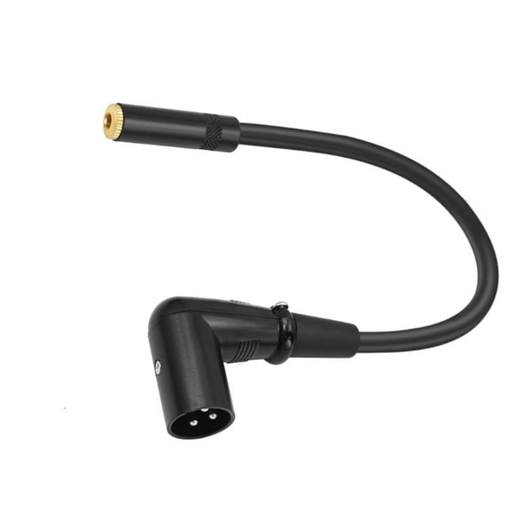 lanema Right Angle 3Pin Male To 1/8 TRS 3.5mm Female Cable Sound ...