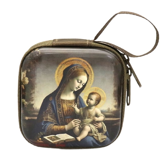 lanema Rosary Jewelry Box Religious Trinket Storage Holders Case ...