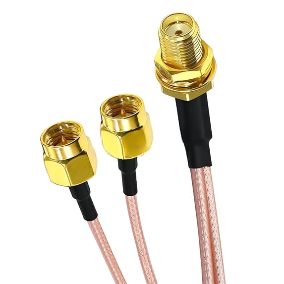 lanema SMA Y Splitters Cable SMA Female to Double Male RG316 Extension ...