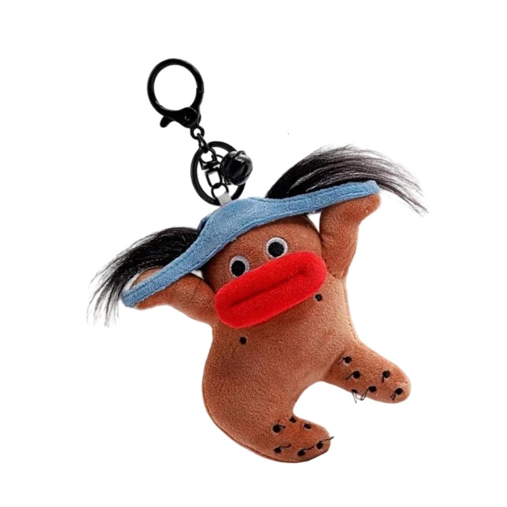 lanema Sausage Mouth Toy Keychain Plush Animal Pendant Keyring Handmade ...