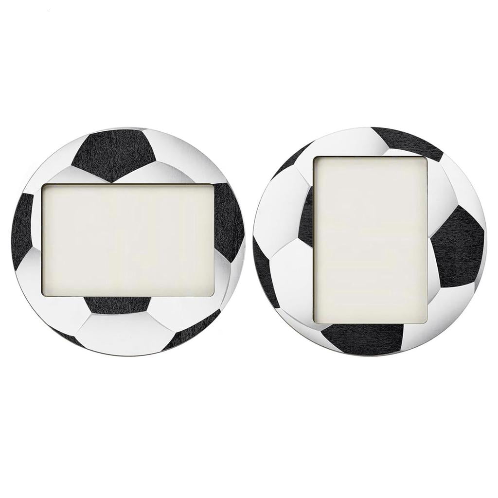 lanema Set of 2 Baseball Soccer Tabletop Photo Frames Wood Display ...