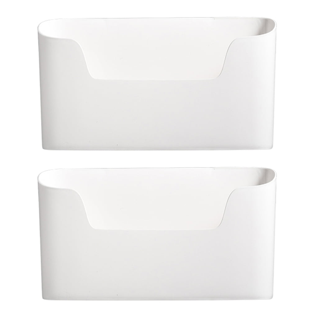 lanema Set of 2 Plastic Wrap Storage Box Self Adhesive Organizer Rack ...