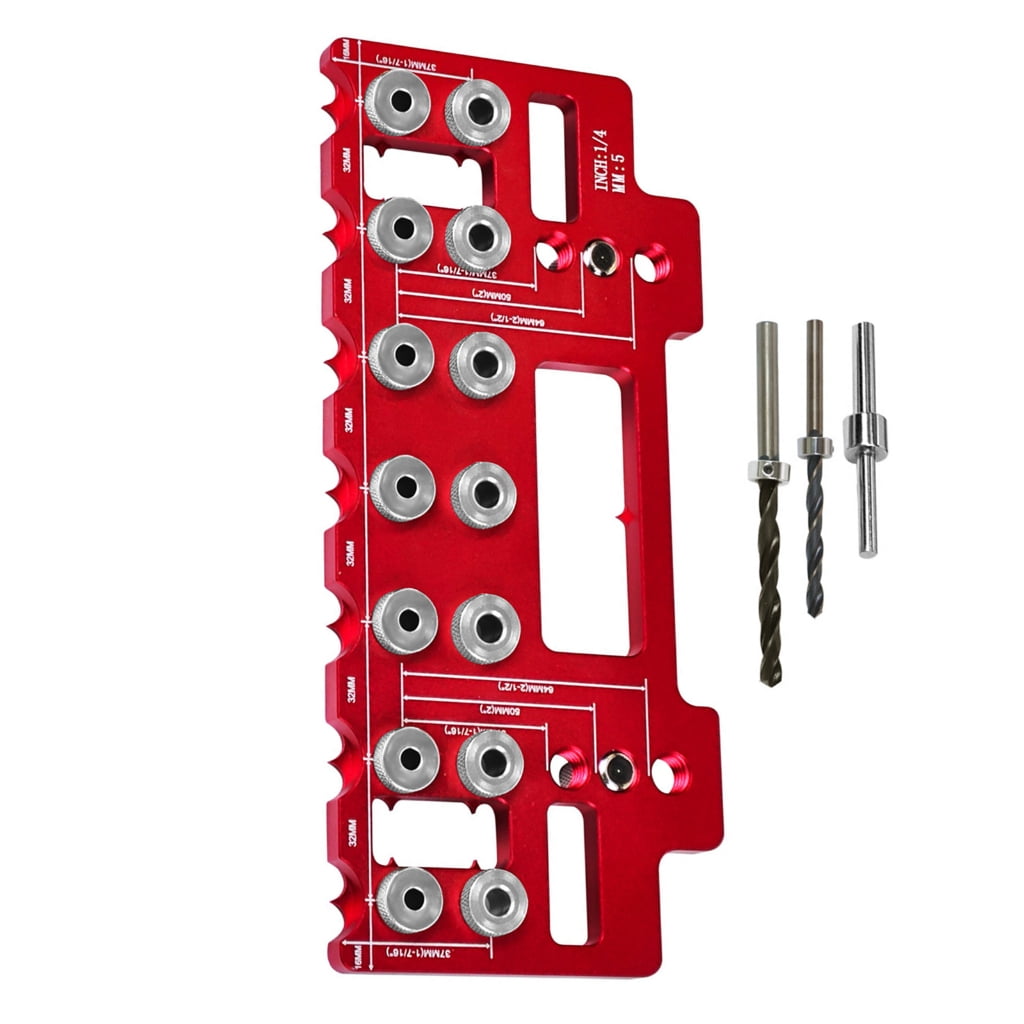 lanema Shelf Pin Jig 1/4Inch Aluminum Shelf Pin Drilling Guide 32mm ...