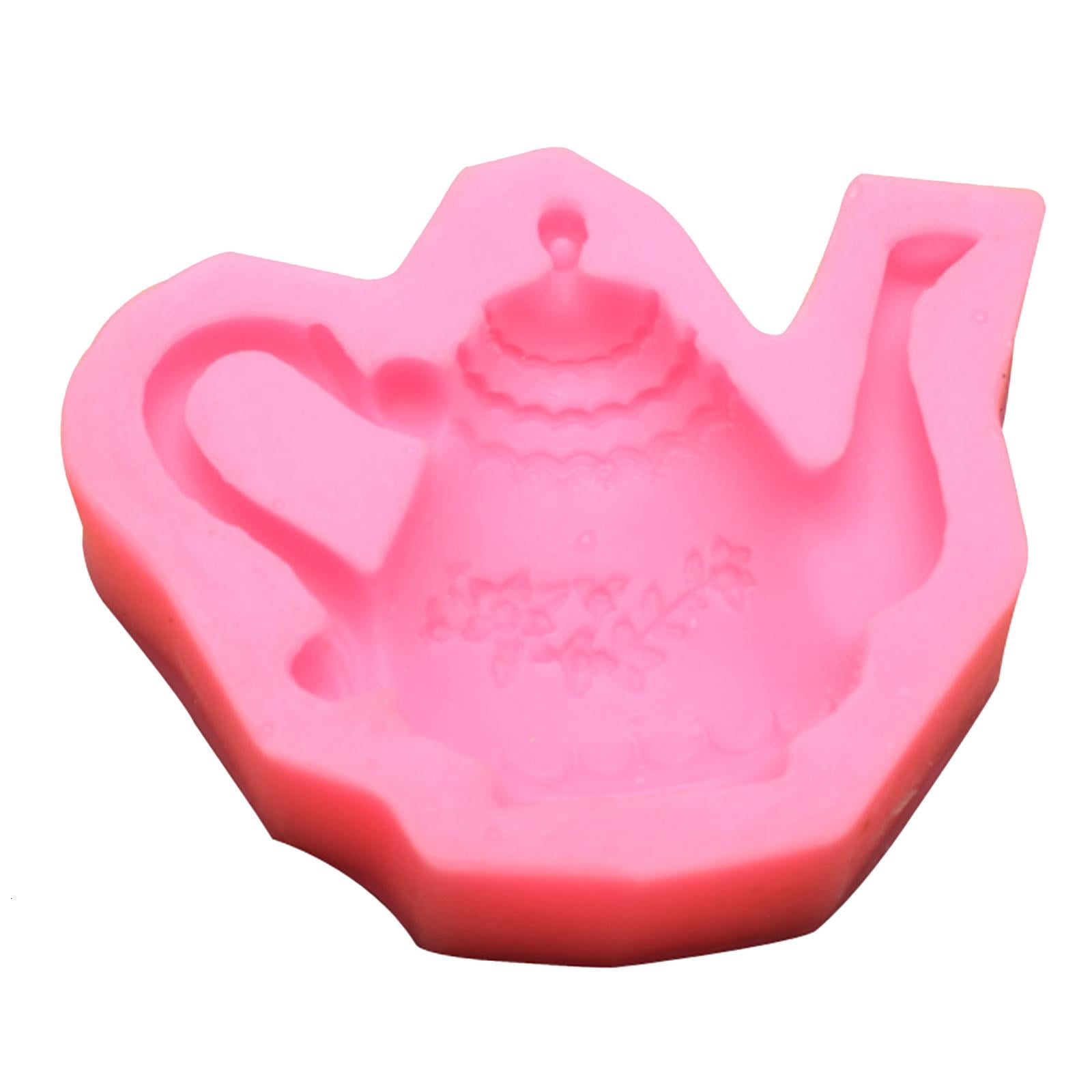 lanema Silicone Fondant Mold Cartoon Teapot Shape Handmade Resin Craft ...