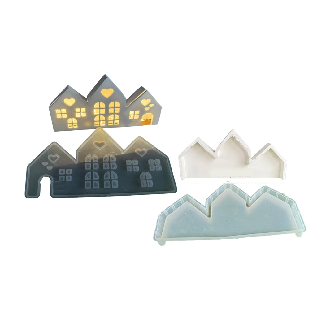 lanema Silicone Ornament Mold House Candle Molds Soap Making Molds ...