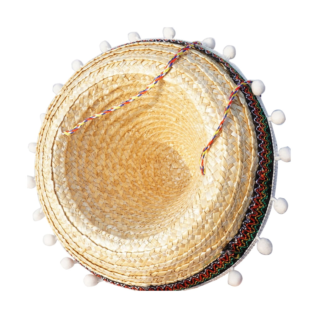 lanema Sombrero Straw Hat Mexico Party Cap Photo Props DiaDeMuertos ...