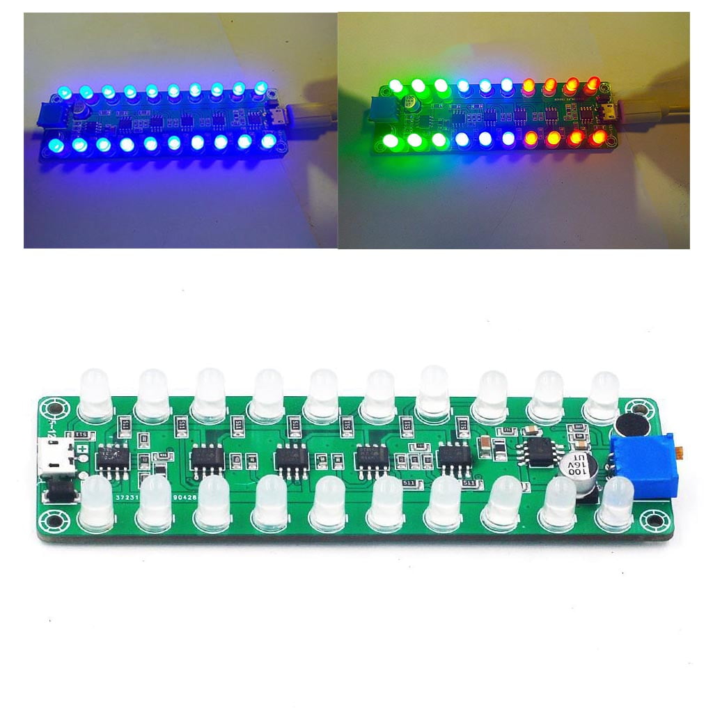 lanema Sound-Sensitive Audio Level Indicator Audio Spectrum RGB Light ...