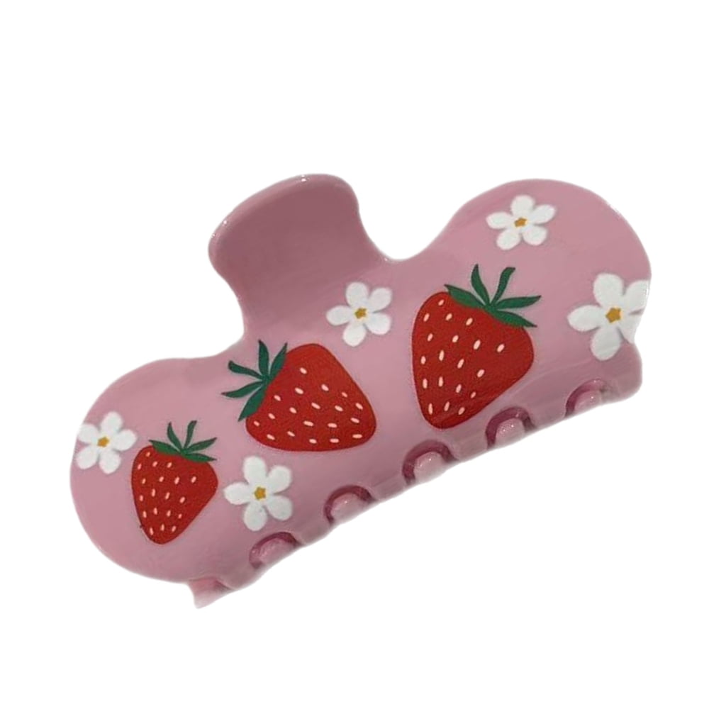 lanema Strawberry Fruit Hair Claw Clip Barrette Comfortable Extended ...