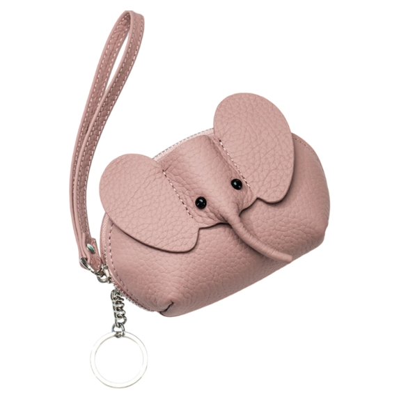 lanema Sturdy Genuine Elephant Designs Card Holders Zippered Wallet for ...