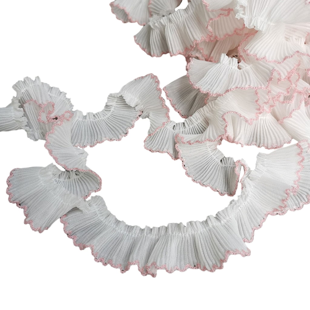 lanema Stylish Chiffon Ruffle Lace Trim 3cm Width Lace Trimming for ...