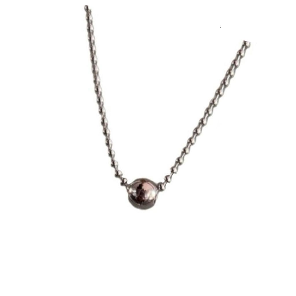 lanema Stylish Silver Pull Chain Necklace with Beads Metal Chain ...