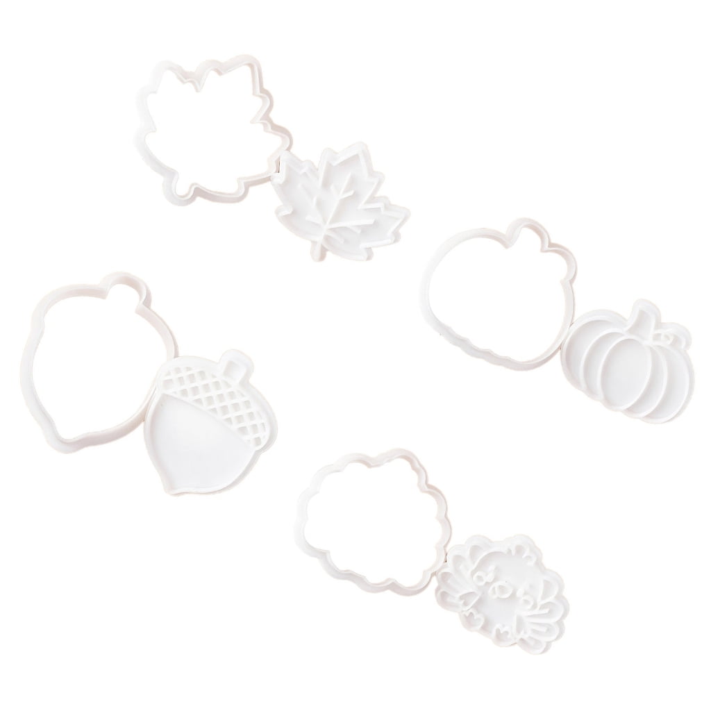 lanema Thanksgiving Baking Essential Plastic Cookie Molds With Turkey ...