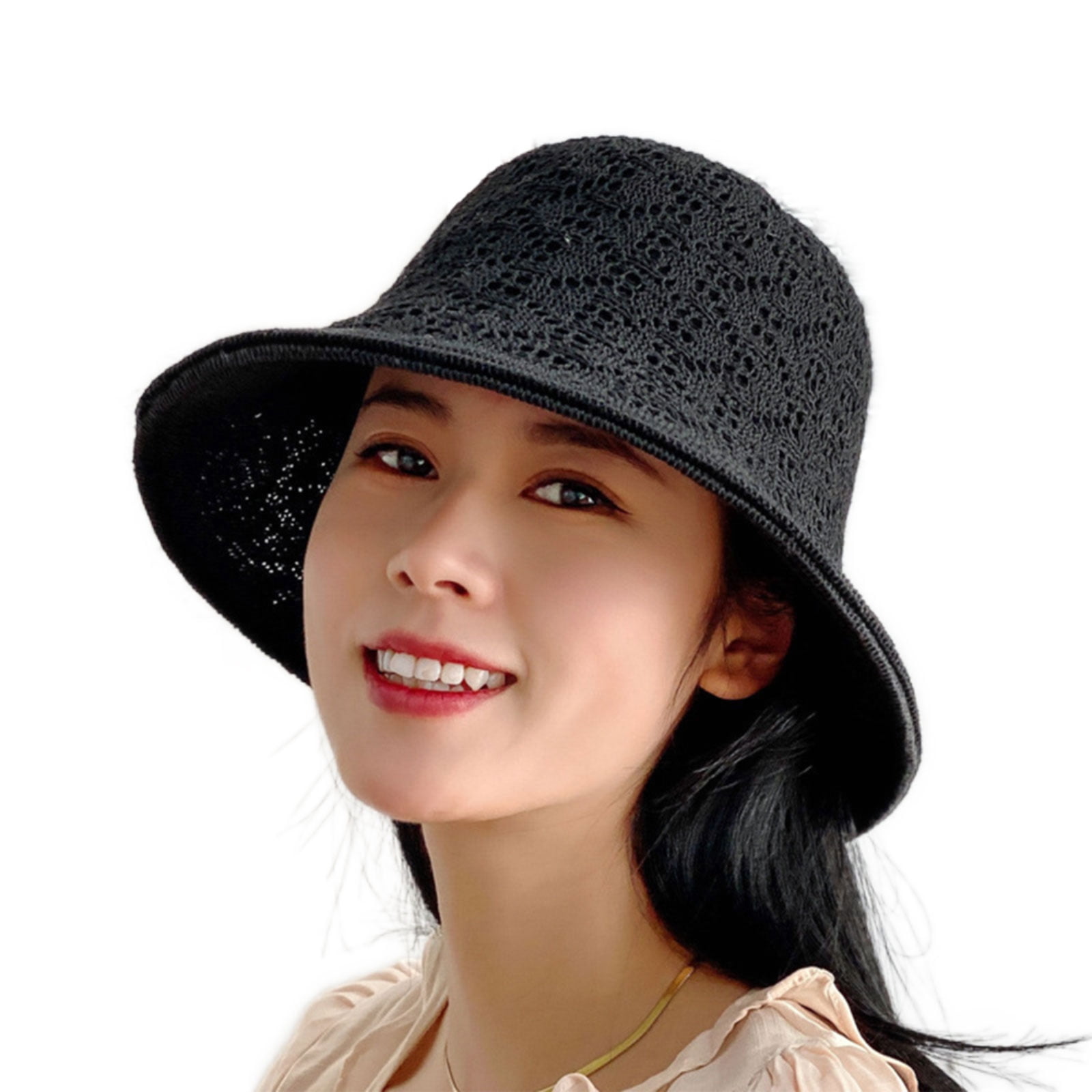 lanema Trendy Beach for Sun Hat Show Face Small Hollow Fisherman Hat ...