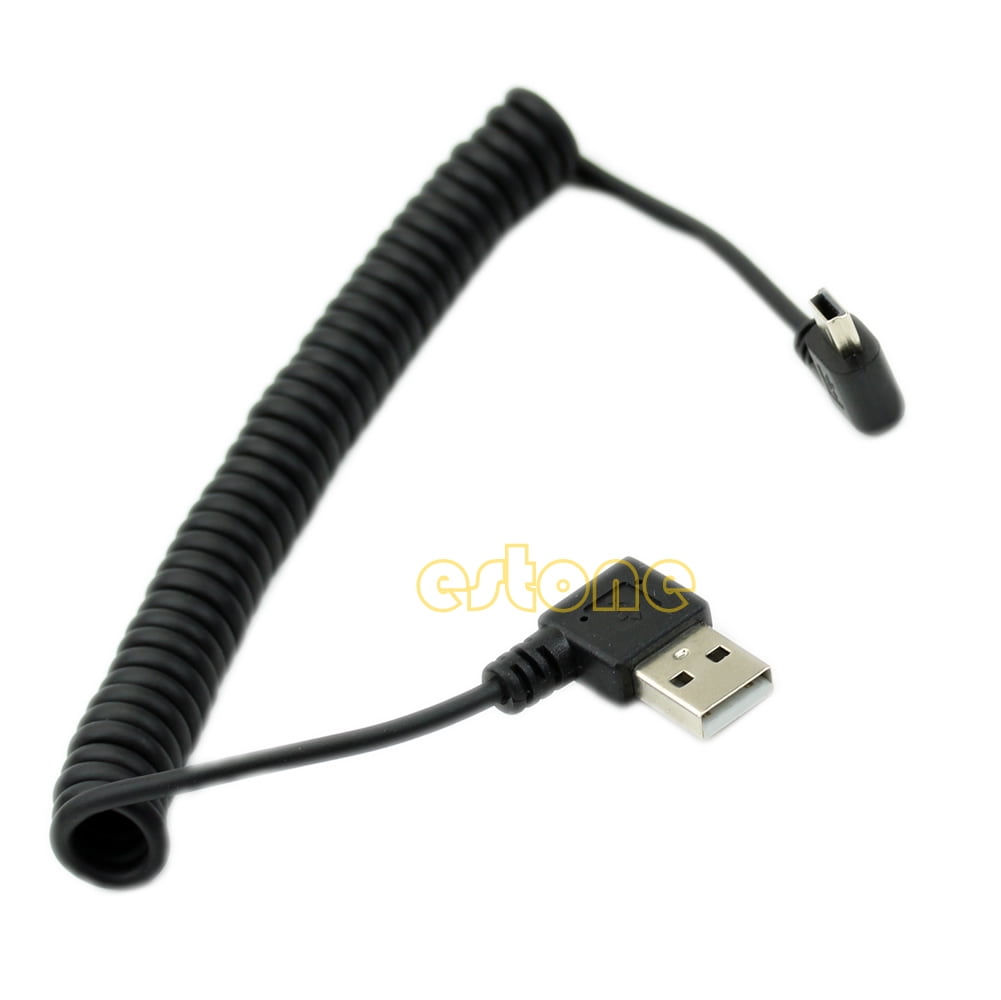 lanema USB 2.0 Left Angle 90 Degree A Male to Left Angle Mini B 5p Male ...