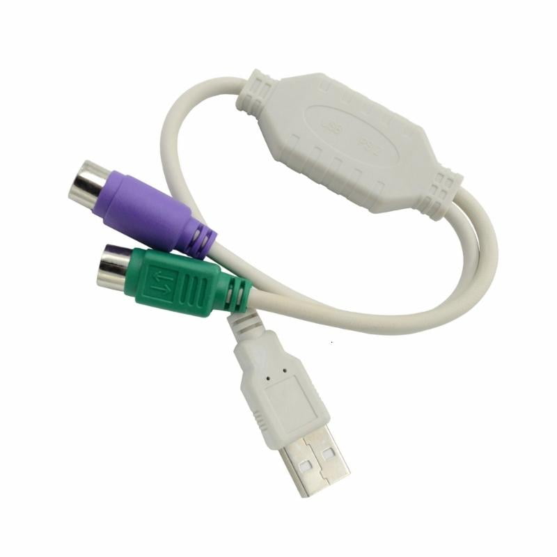 lanema USB Male to Double PS2s Female Splitter, Conversion Cable for ...