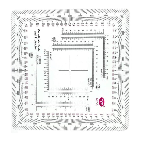 lanema UTM/MGRS Land Navigation Protractors Map Protractors Coordinate ...