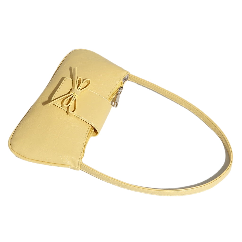 lanema Unique Bows Embellished Shoulder Purse PU Armpit Bag for ...