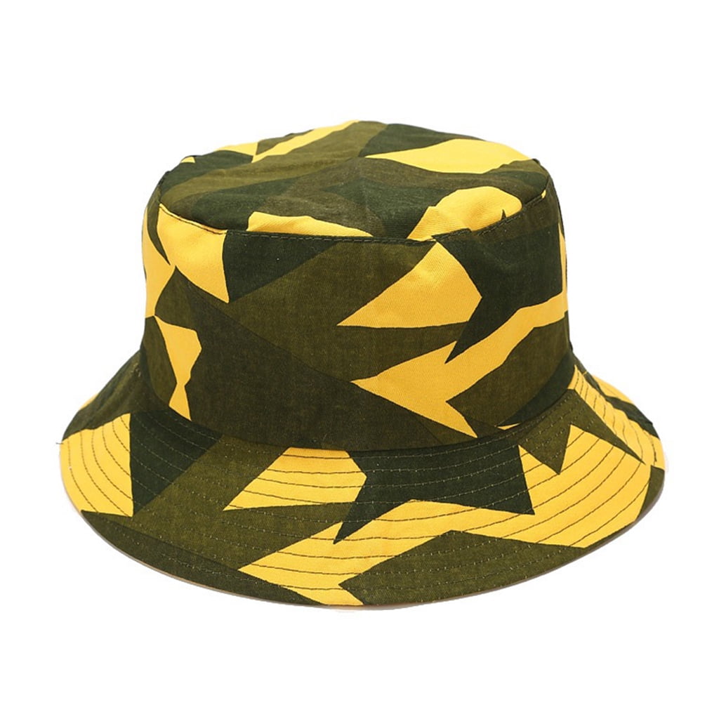 lanema Unisex Outdoor Hiking Bucket Hat Contrast Color Camouflage ...