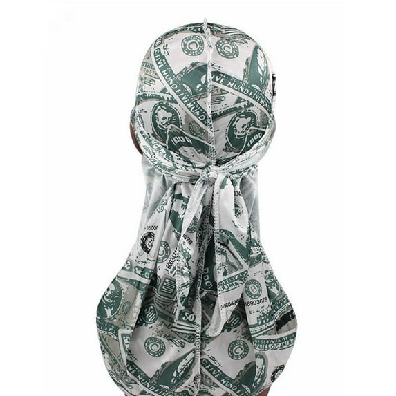 lanema Unisex Silky Durags Funny Dollar American US Flag Print Bonnet Hat Pirate Cap - Walmart.com