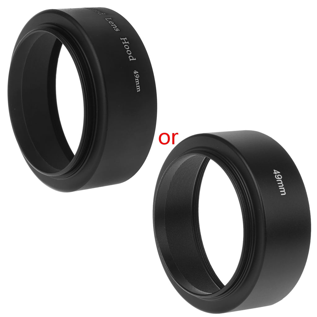 lanema Universal 49mm Long for Focus Lens Hood Screw-In Mount For DSLR ...