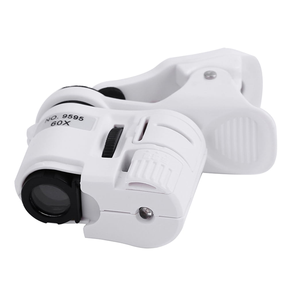 lanema Upgrade 60X Mini Mobile Phone Microscope with UV Light Clip ...