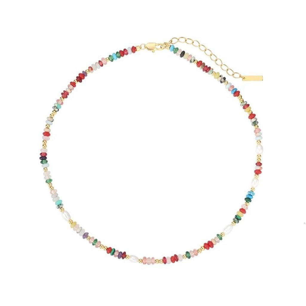 lanema Vibranting Color Beaded Stone and Freshwater Pearls Necklace ...