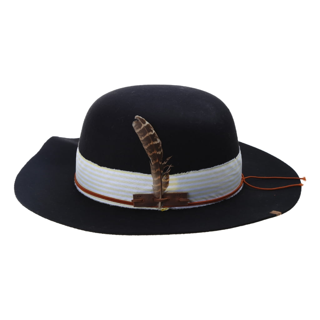 lanema Vintage Fedora Hat for Women Men with Feathers Panama Hat ...