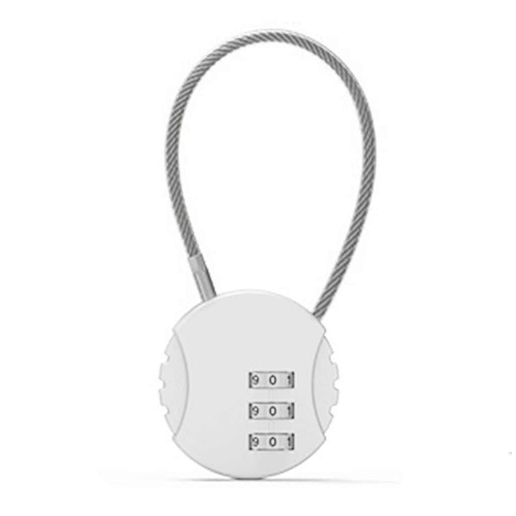 lanema Weatherproof Padlocks 3 Digit Password Cable Lock Portable Wire ...