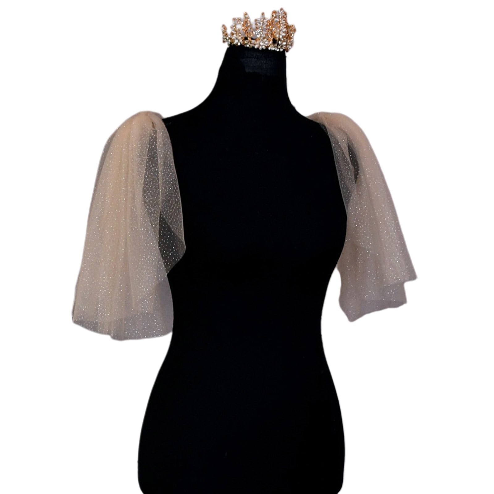 lanema Women Prom Wedding Bridal Wrap Elegant Gilding Sheer Shawl Sheer ...