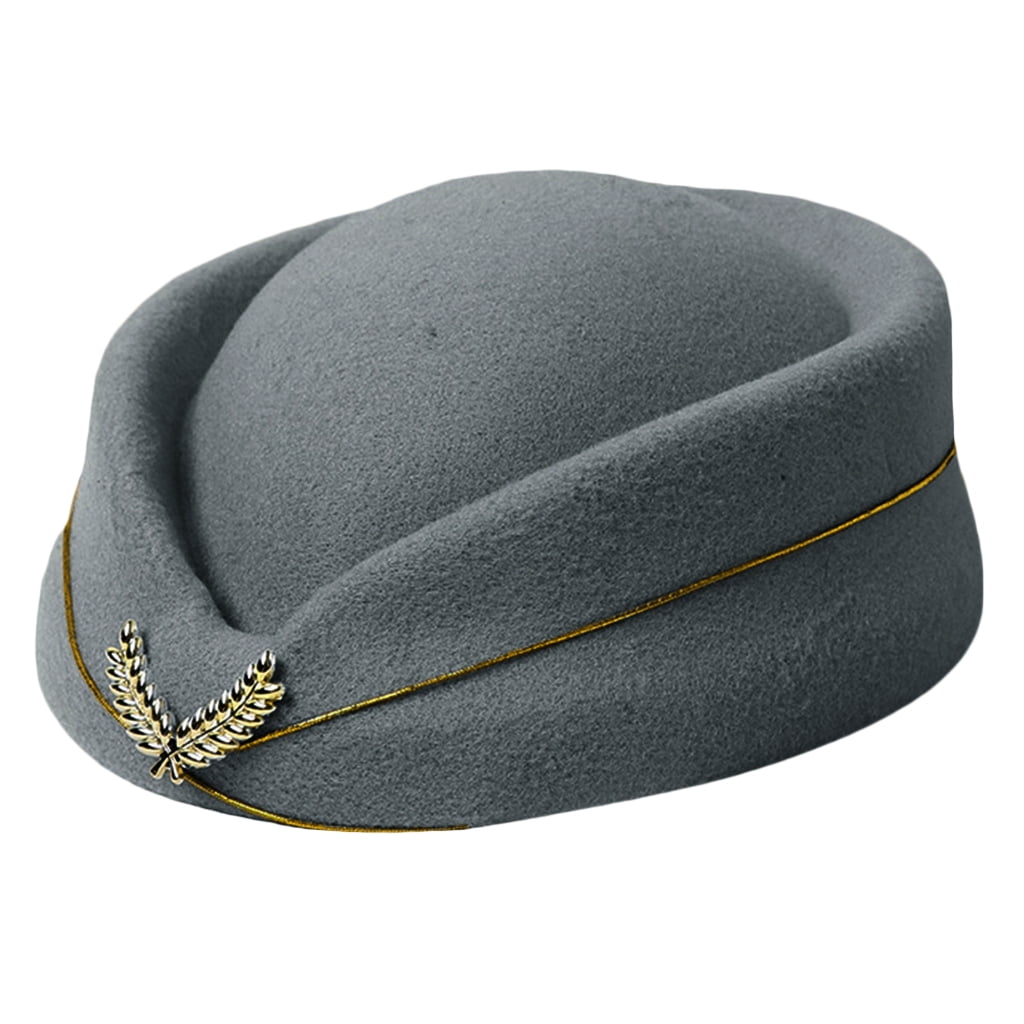 lanema Women Stewardess Hat Air Hostesses Hat Beret Hat Formal Uniform ...
