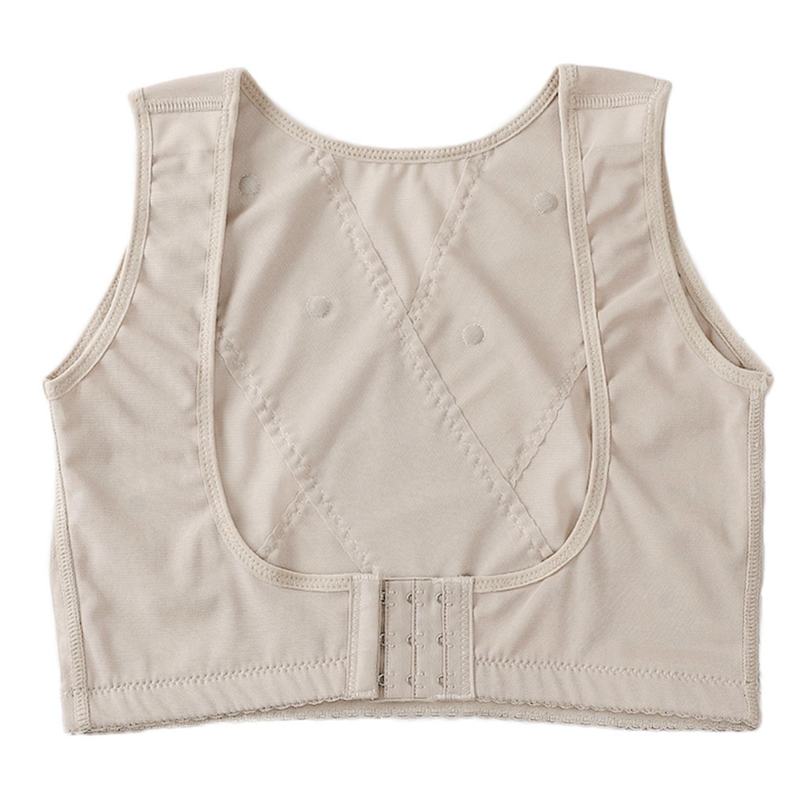 lanema Womens Chest Brace Up Corrector Shapewear Top Compression Bra ...