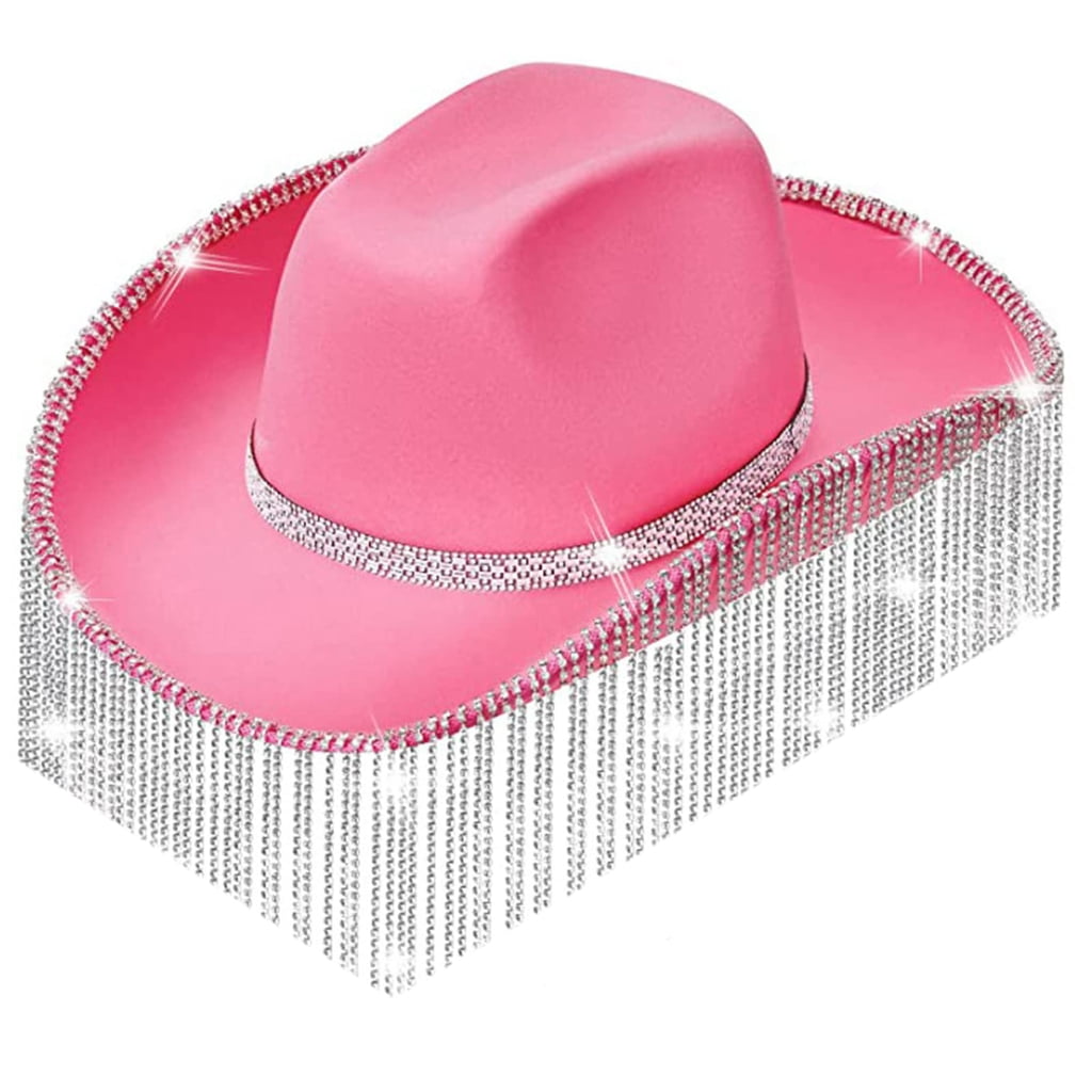 lanema Womens Western Cowboy Cowgirl Hats with Wide Belt Rhinestones ...