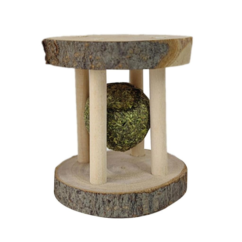 lanema Wood Treats Chew Toy Rolling Wood Blocks Roller Toy Care for ...