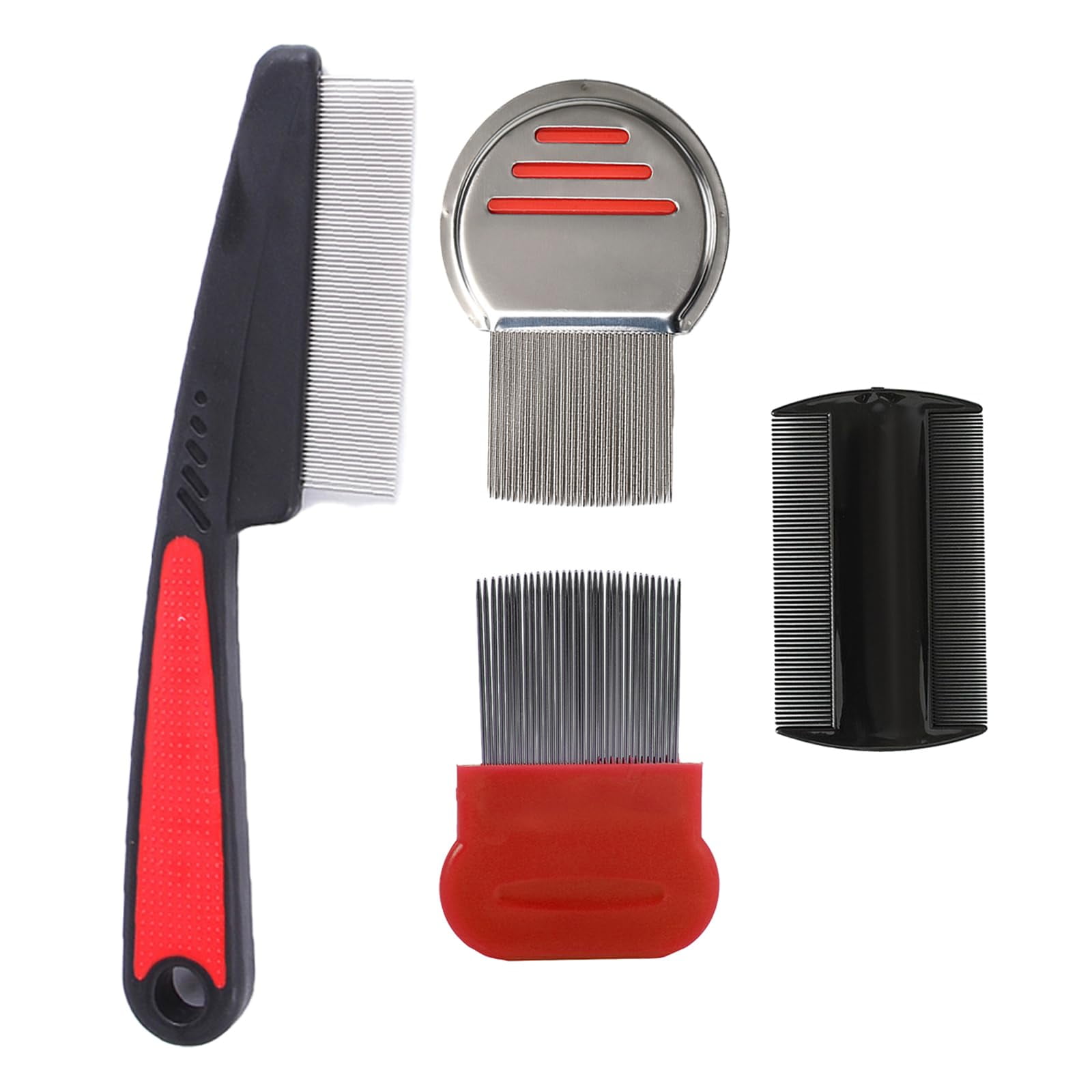 laoyuandamai Hair Comb, 5pack Dandruff Comb Stainless Steel Fine Tooth ...