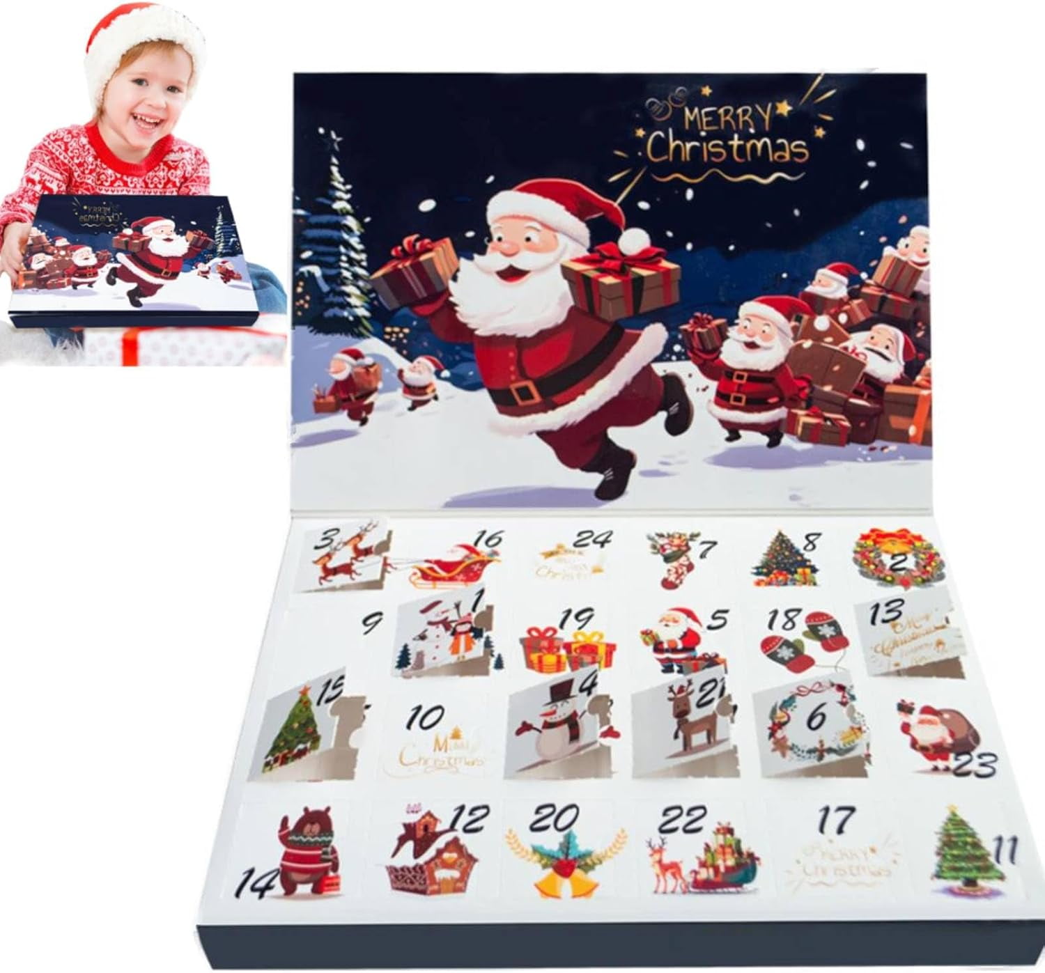 laqbezok 5Pcs Empty Advent Calendar Box 2025, 24 Cavity DIY Treat Gift ...