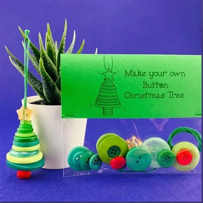 laqbezok Button Ornament Kits, DIY Christmas Button Ornament Making Set ...