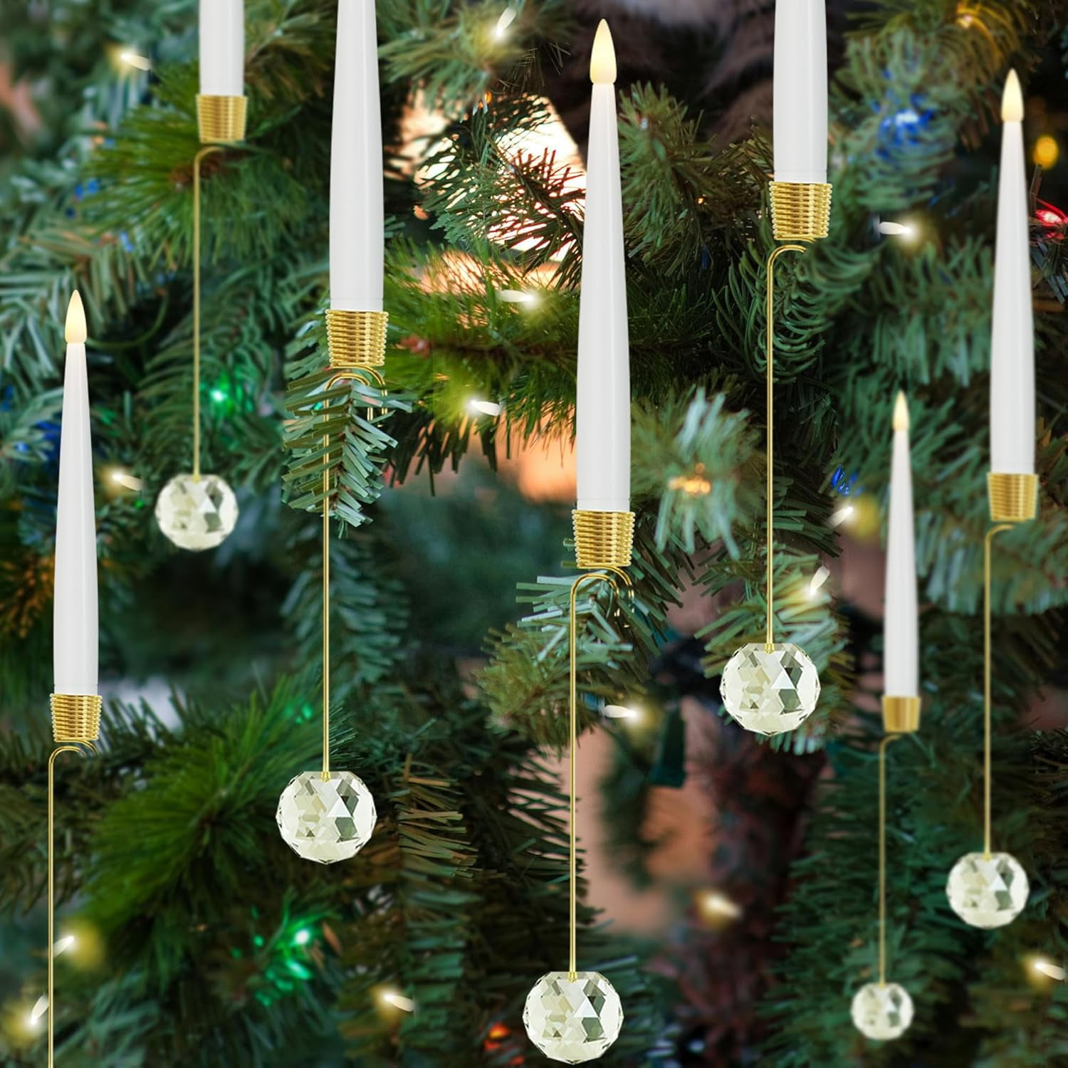 HaCpiu Christmas Tree Candles with Remote Timer, 12 Pack Flameless ...