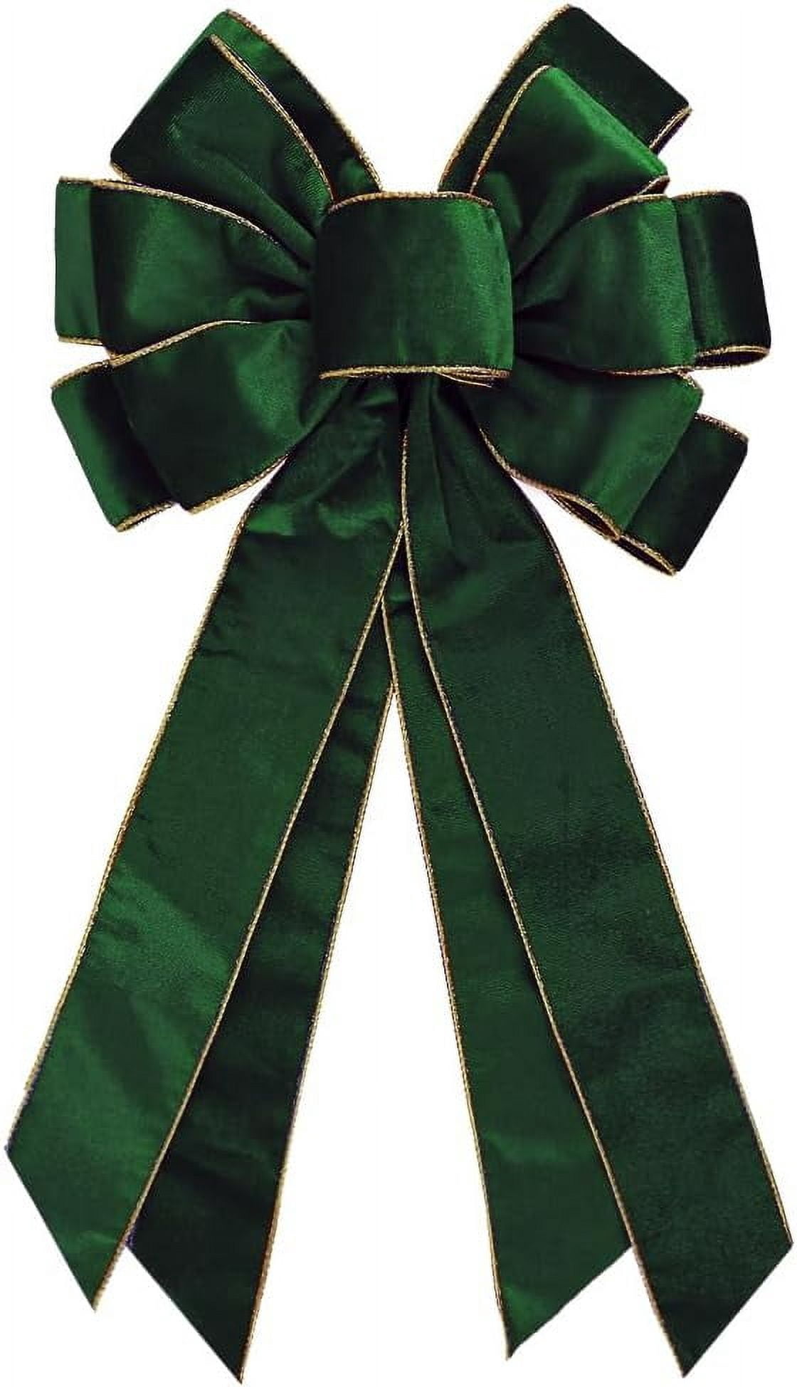 laqbezok Large Christmas Tree Topper Bow for Wreath, 20" Vintage Green ...