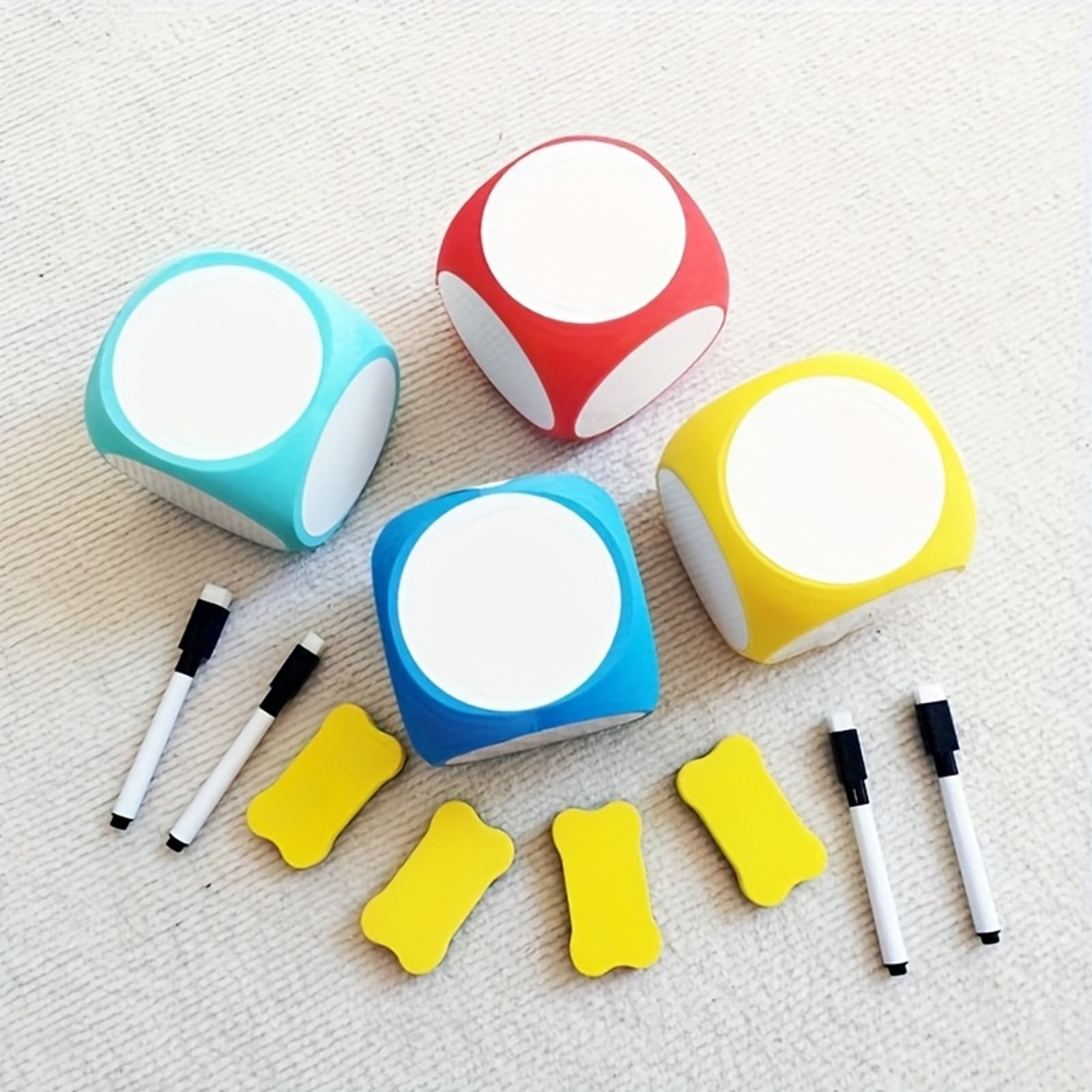 laqbezok Large Write on Wipe Off Dry Erase Dice, Multipurpose ...