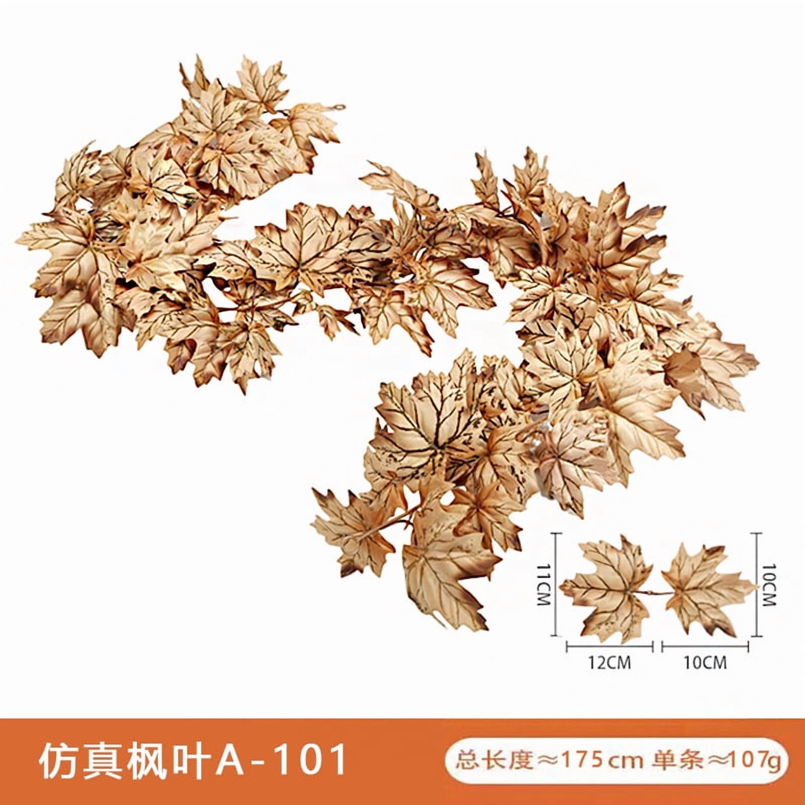 laqbezok Yellow Maple Leaf Vines, Artificial Autumn Garland with Fake ...
