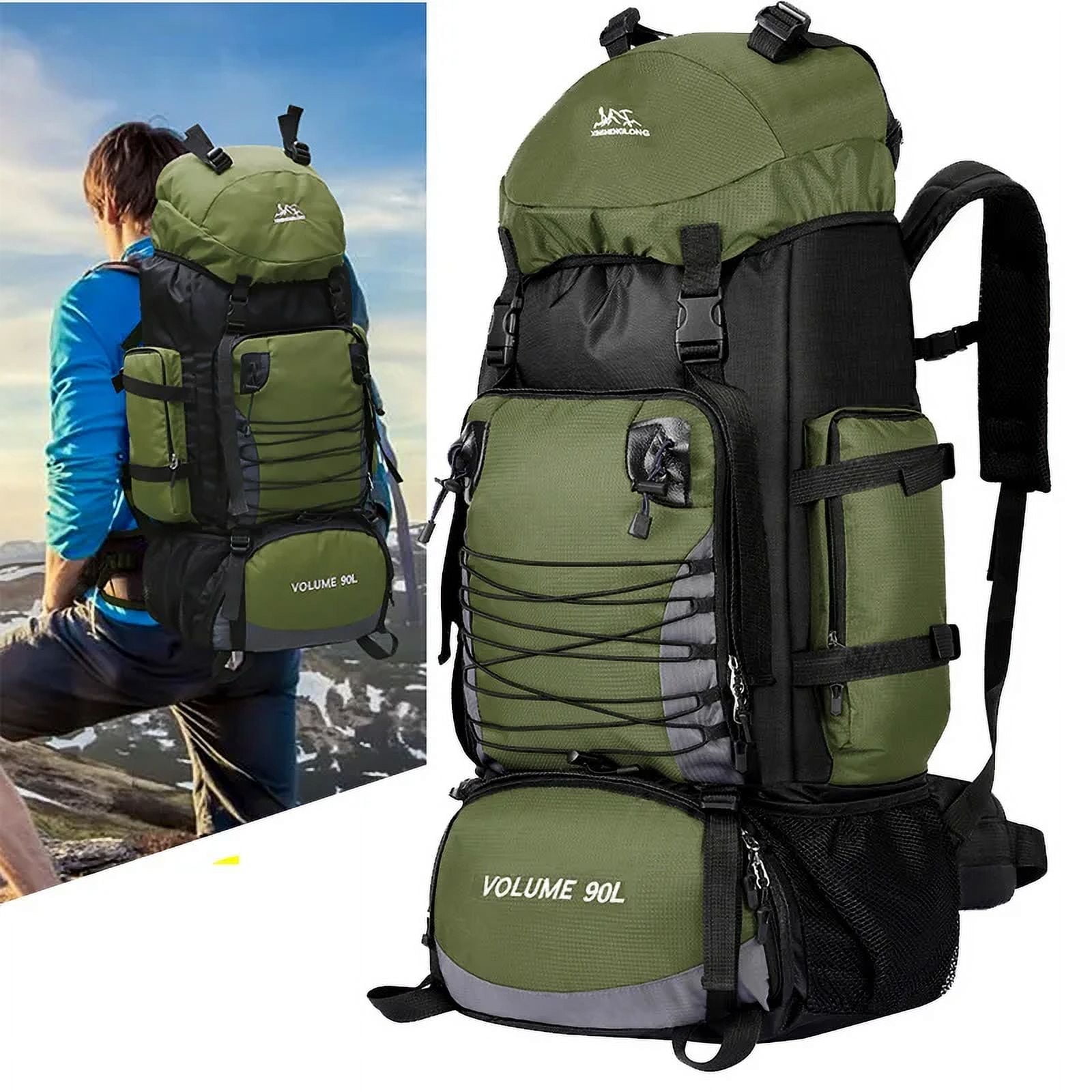 large 90l travel bag camping backpack hiking army climbing bags ...
