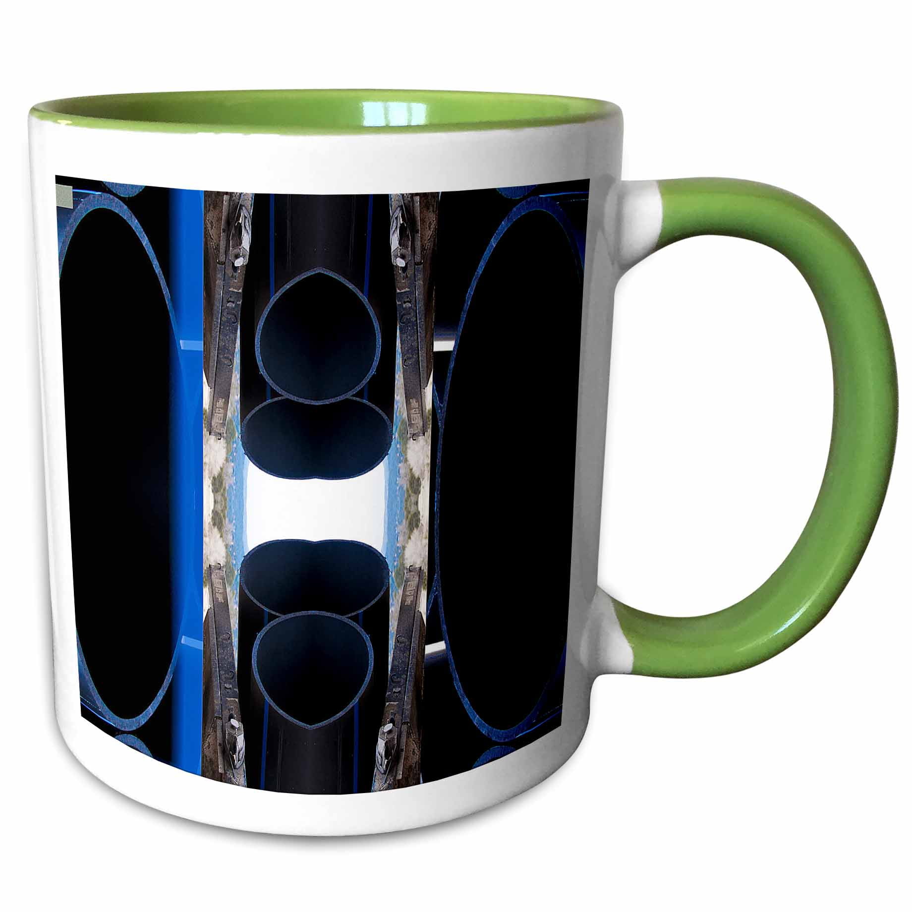 large Underground Pipes Made into Shapes of Blue and Black with Tiny ...