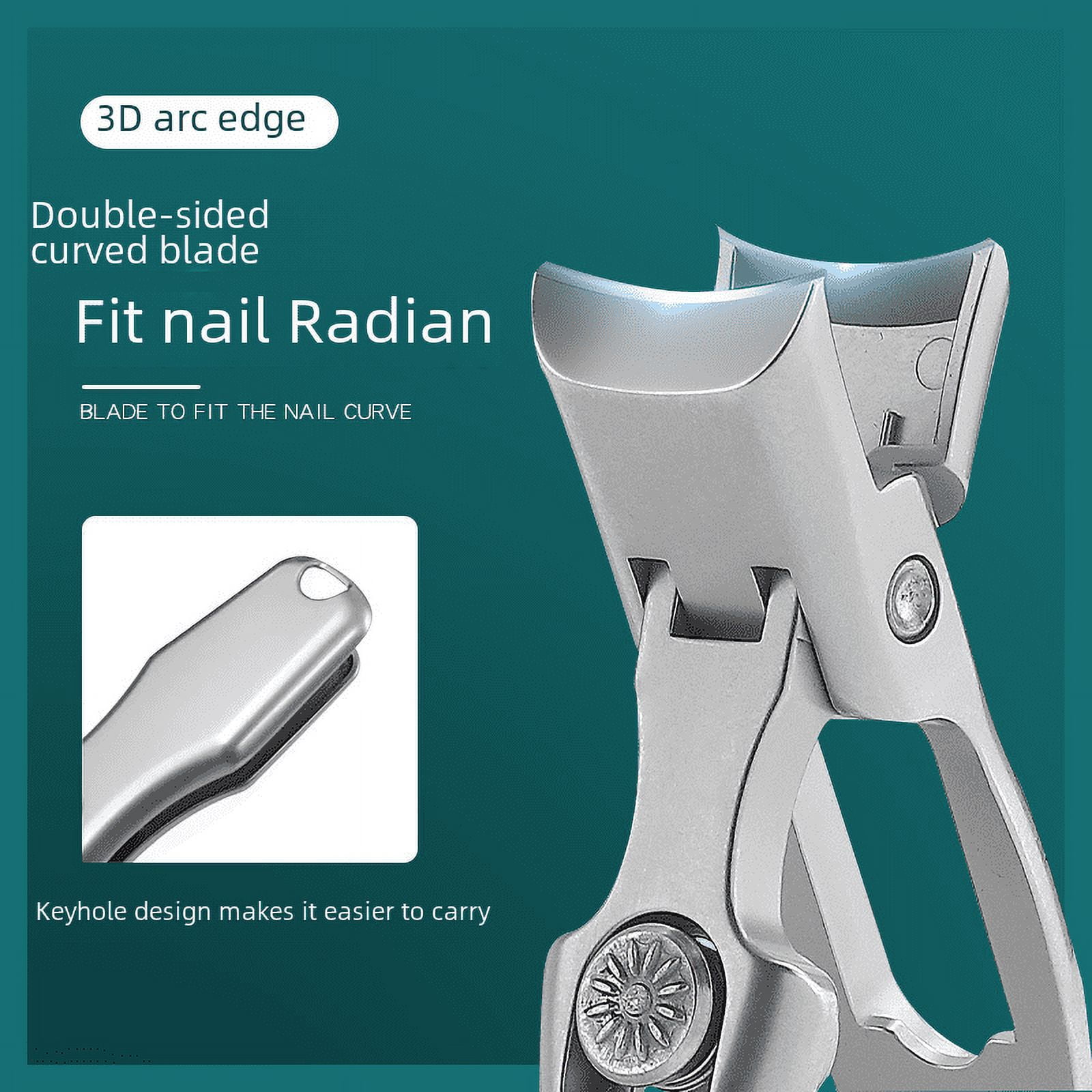 large anti-splash stainless steel large opening nail clippers single ...