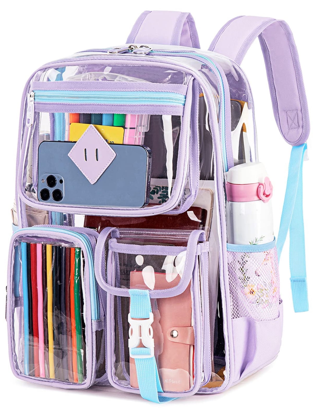 large clear backpack heavy duty stadium approved see through backpack ...