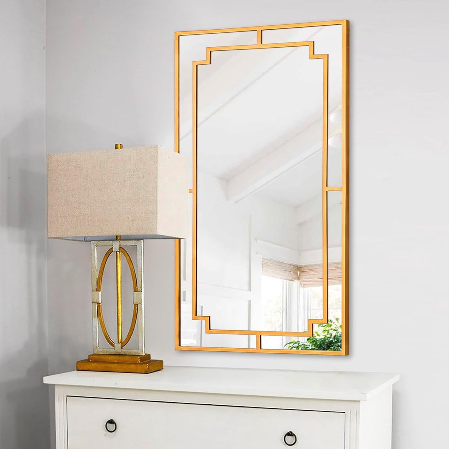 large gold mirrors for wall decor, 47'' x 24'' living room mirror with ...