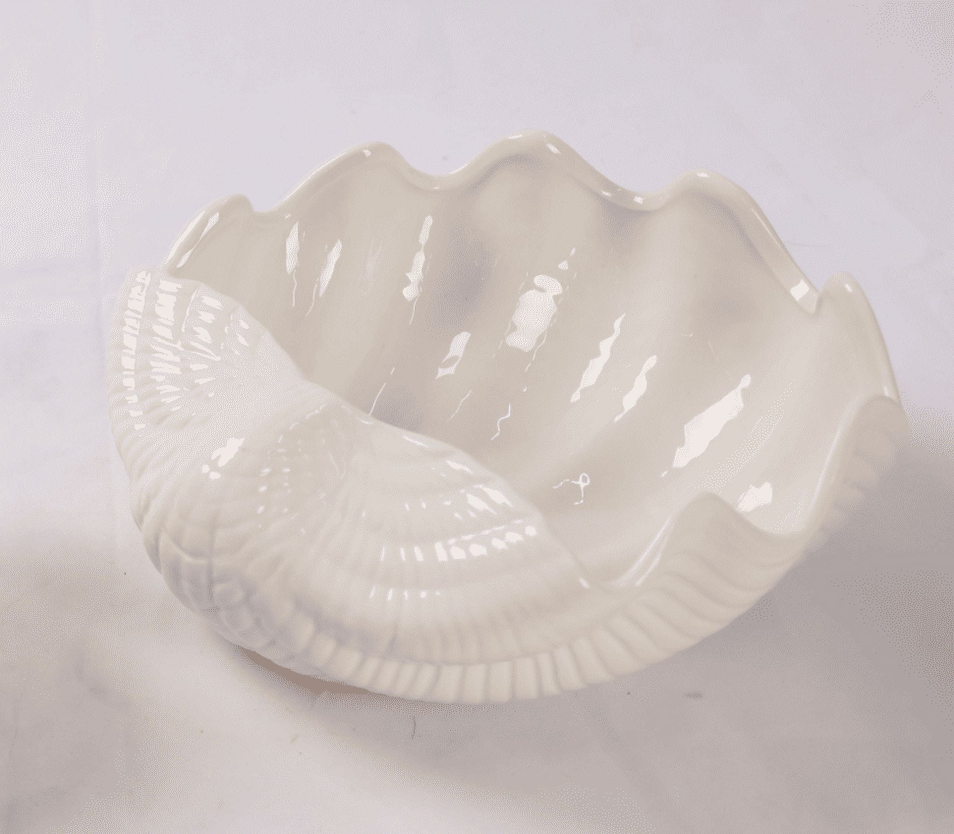 large shell bowl. 5 cup functional ceramic. perfect for fruit, side ...