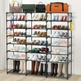 8-Tier Shoe Organizer HONEIER 48 Pairs Large Shoe Rack with 2 Hook Rack ...