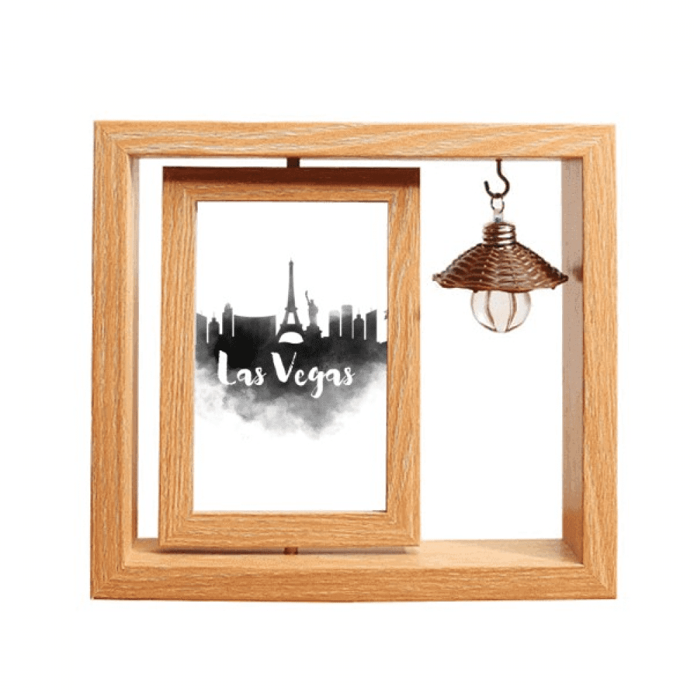 las vegas amelandmark ink city painting Wooden Rotating Picture Photo ...