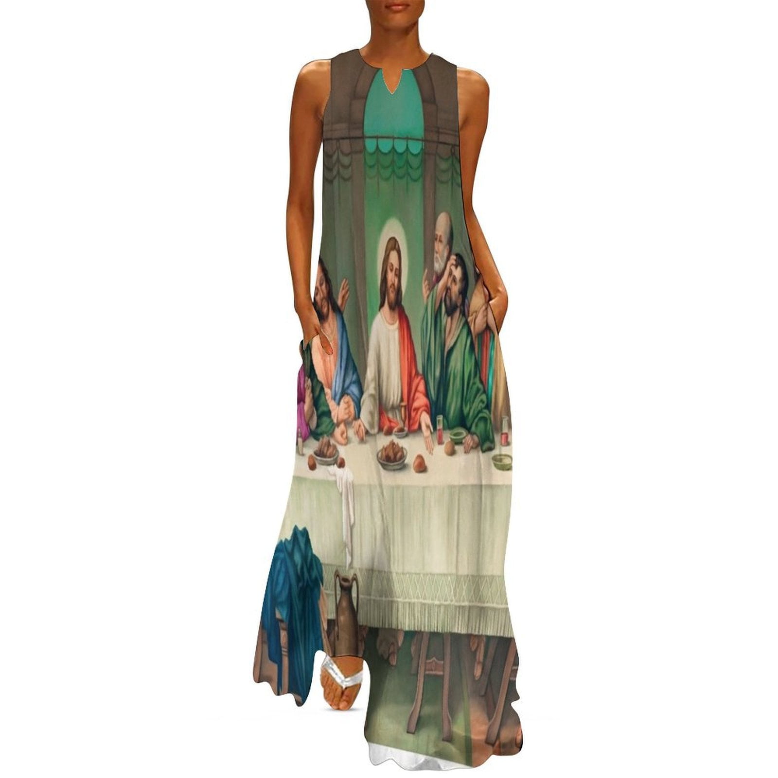 last supper with Jesus Long Dress women clothes long dress women loose ...